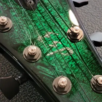 ESP Forest 7 Sanskrit 2010 Custom Gloss W/Kandy Green | Reverb