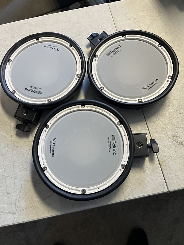 Roland set of 3 pdx-8 dual zone electric drum triggers, mesh | Reverb