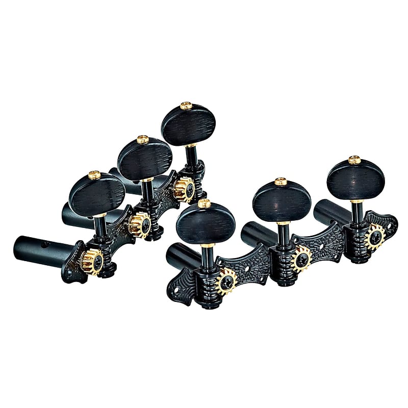 Classical Deluxe Tuning Machines 3L X 3R W Baseplate & Black | Reverb