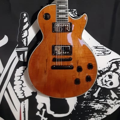 Tario Les Paul Copy Spalted Maple Top w/HSC by Guitars For | Reverb