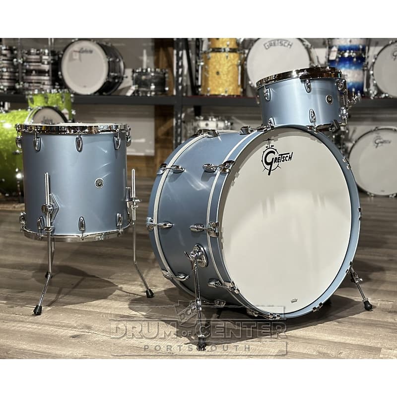 Gretsch Brooklyn 3pc Drum Set w/26BD Satin Ice Blue Metallic | Reverb
