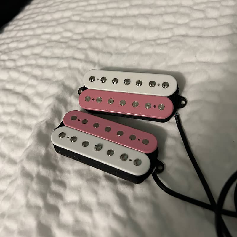 Kiesel Beryllium 7 String Pickups - Pink & White | Reverb