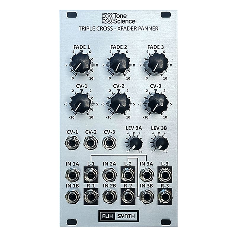 AJH Synth Triple Cross Eurorack VC Crossfader Module (Silver) | Reverb