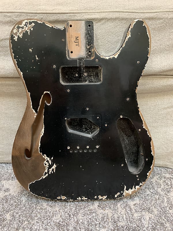 MJT Heavily Distressed Telecaster Thinline with p90 | Reverb