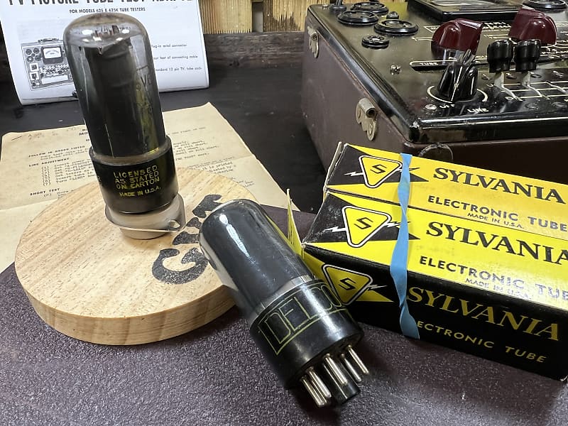 Sylvania Matched pair NOS 6v6gt USA branded Delco made for | Reverb UK