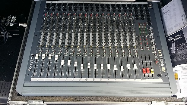 Soundcraft Spirit Live 16.2 mixing desk with Flight case | Reverb UK