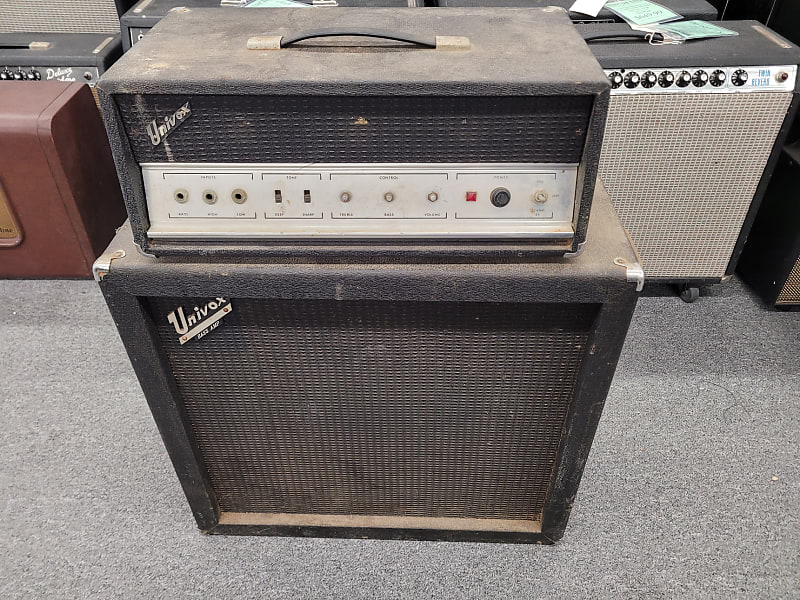 Univox U-320 Amp Head And 1x15 Bass Cab 1960s Black | Reverb