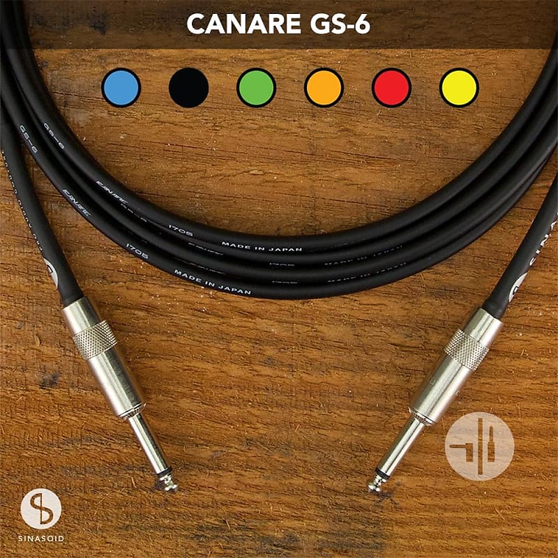 Sinasoid Canare GS-6 Instrument Cable 10/ Straight to Right | Reverb