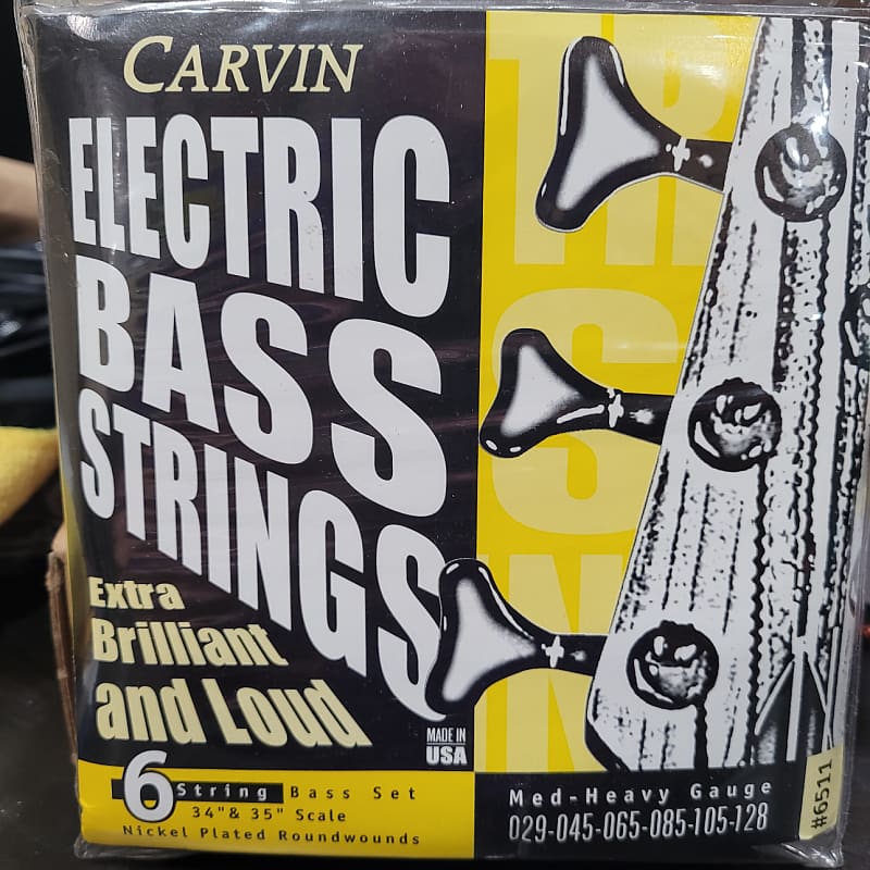 Carvin Med-Heavy Bass Strings 6 string (29-128) - Nickel | Reverb