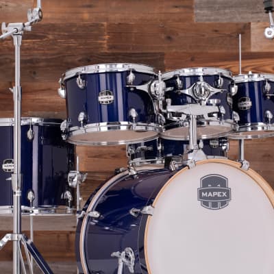 MAPEX MARS MAPLE 6 PIECE FUSION DRUM KIT, MIDNIGHT BLUE, | Reverb UK
