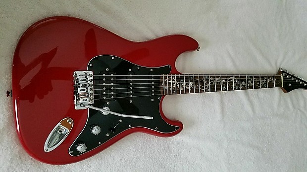 Samick Hot Rodded LS-10R 2017 Fire Engine Red W/Black | Reverb