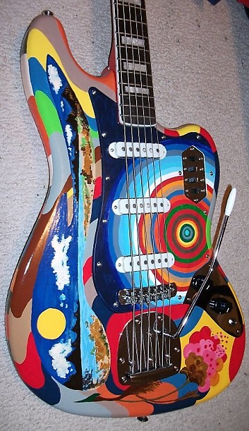 FENDER 1960's RI BASS VI PSYCHEDELIC CREAM~THE FOOL~CUSTOM | Reverb