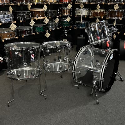 Chad Smith's DW Collector's Acrylic 13/16/18/24" Drum Set Kit | Reverb
