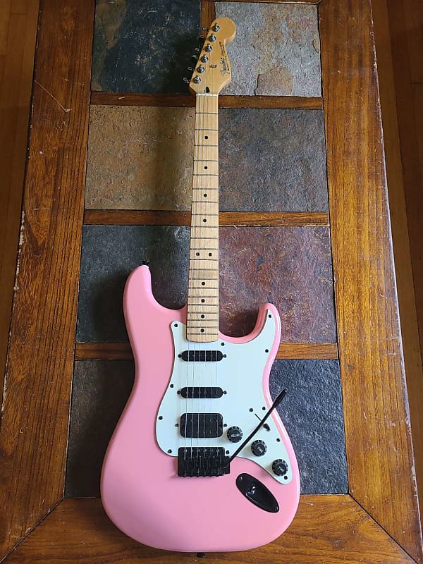 Fender Partscaster HSS Strat MIM/Squier- pink | Reverb