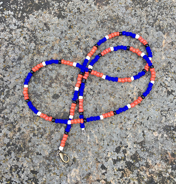 Led Zeppelin/Robert Plant red/blue Zen Necklace circa 69' | Reverb