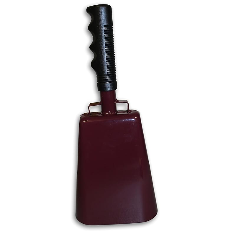 Large 11 Inch Cowbell With Handle Maroon | Reverb