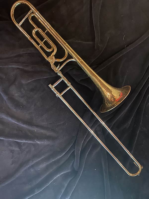 King 3B Trombone with F-Rotor 1970s - Clear-Lacquered Brass | Reverb