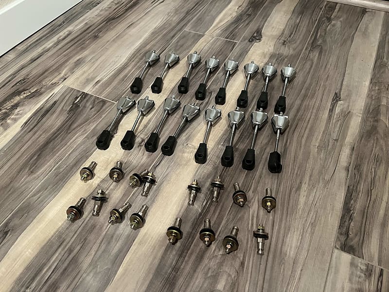 Lot of [16] yamaha stage custom nouveau bass drum lugs + rods | Reverb
