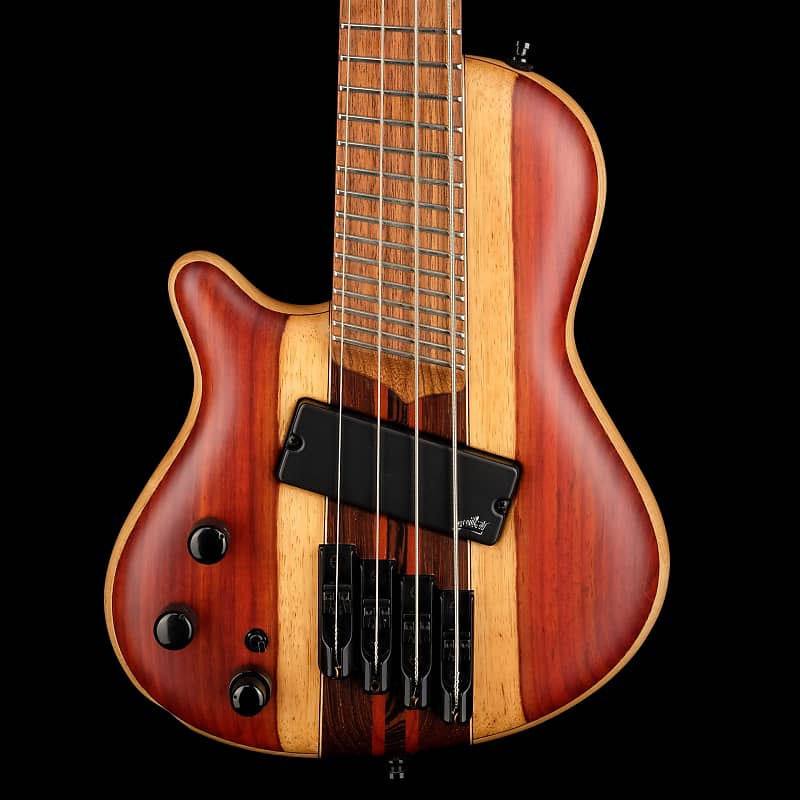 Mayones Cali4 VF Bass Left Handed Padouk Top Swamp Ash Back | Reverb