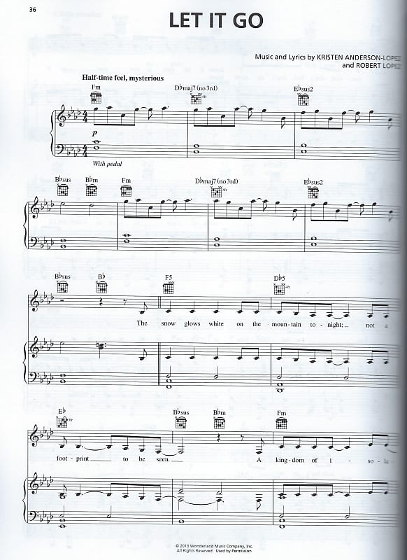 Frozen Piano Play-Along Volume 128 Softcover Audio Online | Reverb