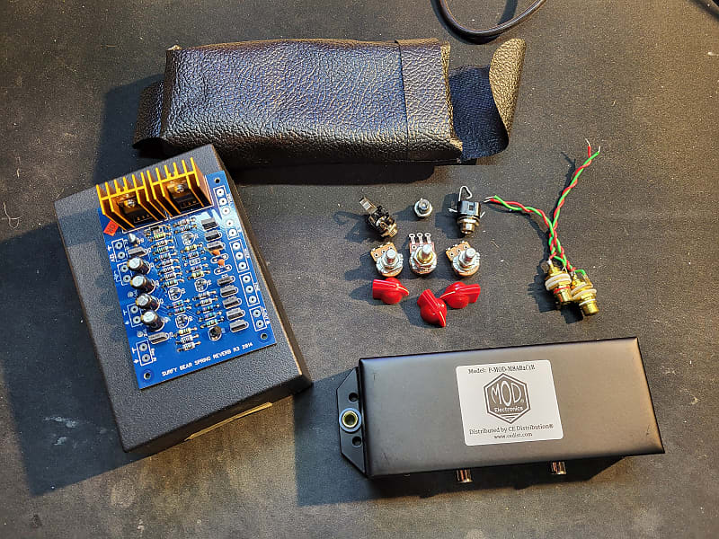 Surfy Bear FET Reverb Kit With Aluminum chassis and MOD Mini | Reverb