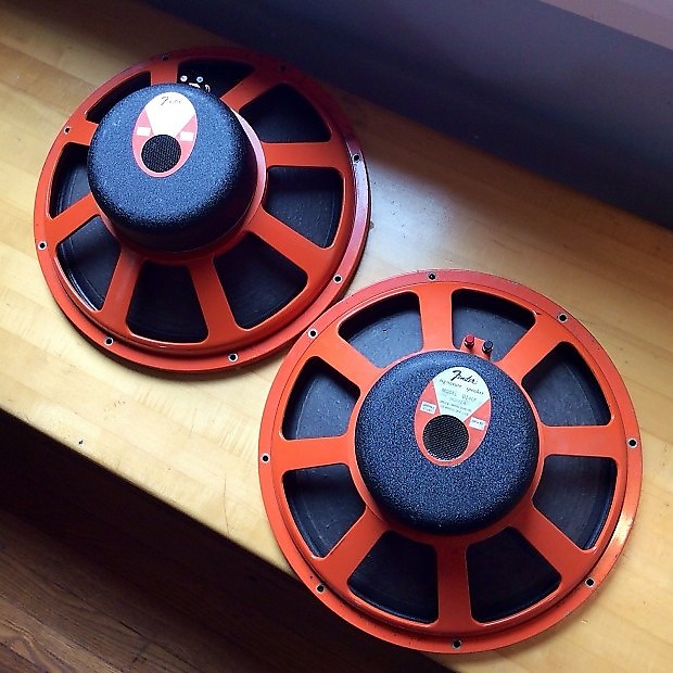 PAIR -Fender JBL D140-f 8 ohm 15" guitar loud-speakers 1960s | Reverb