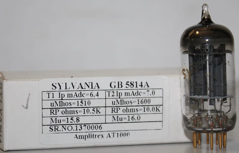 5814A GB SYLVANIA "O" Getter Triple Mica Made in USA | Reverb