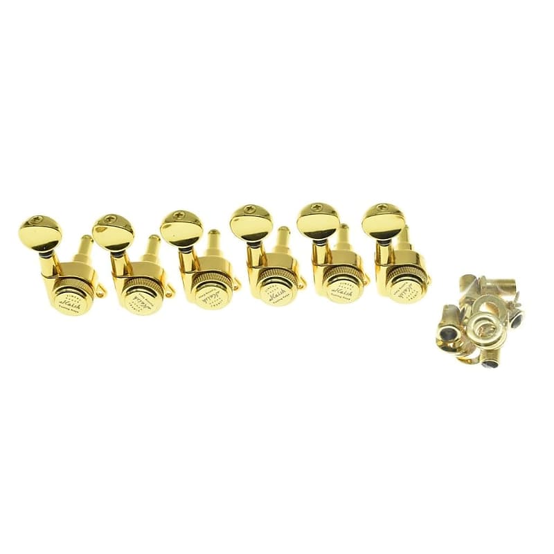 6 Inline 18:1 Locking Tuners Tuning Keys Guitar Locking | Reverb