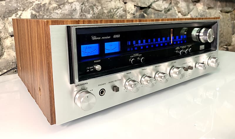 Sansui 6060 1976 Silver and Wood | Reverb