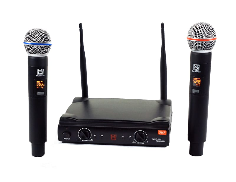 Mr. Dj MIC-UHF200 Professional Wireless Microphone System Kit | Reverb