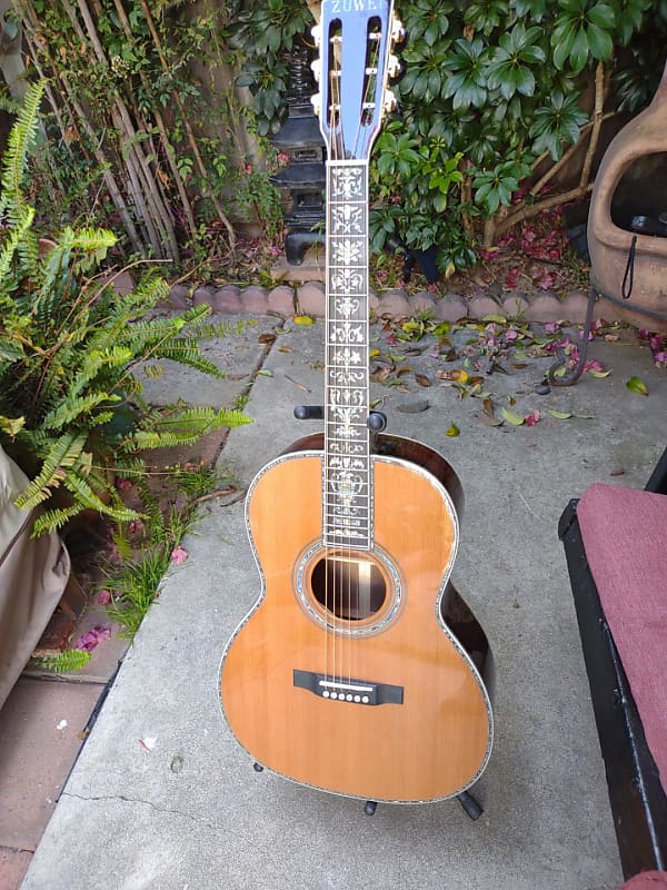 Zuwei39in Handmade Acoustic Guitar RZ4 Solid Red Spruce | Reverb