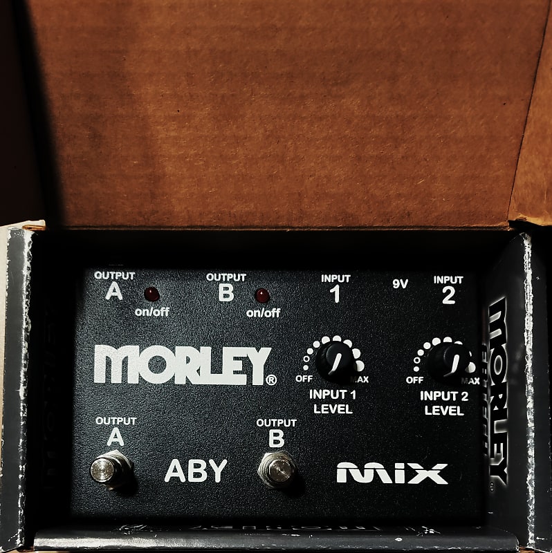 Morley ABY Mix Black A/B/Y Pedal Guitar Bass Pedal USA | Reverb