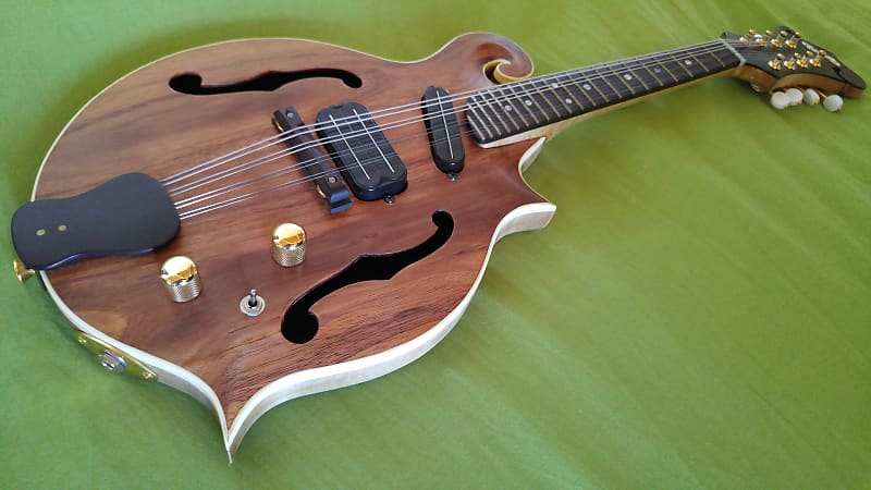 Rono Custom Koa Semi-Hollow F-style Electric Mandolin | Reverb