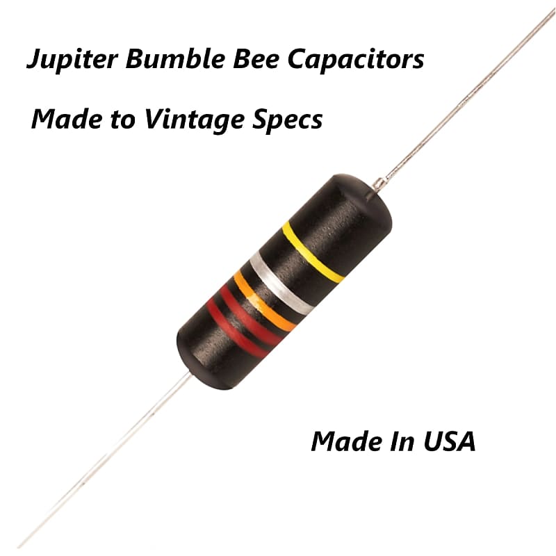 Jupiter Bumble Bee Capacitor Paper In Oil .022uF 400V Axial | Reverb