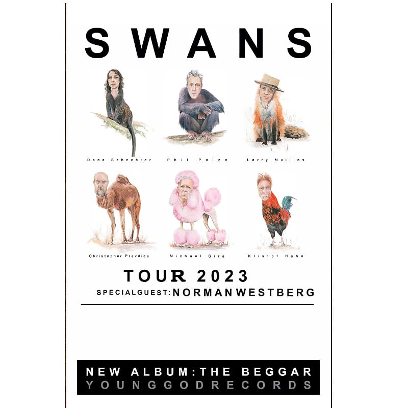 SWANS - The Beggar Tour 2023 Ltd Ed New RARE Poster! | Reverb