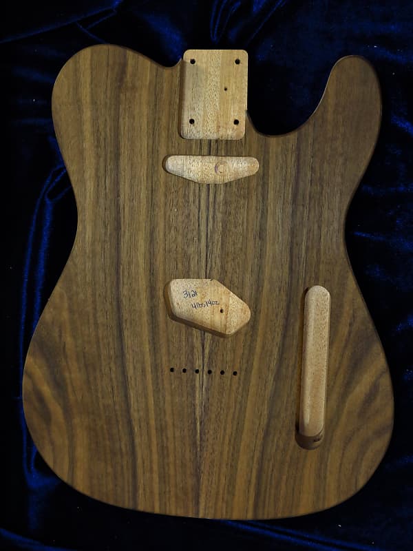 Black Walnut Top \ Mahogany Telecaster Tele Body 4lbs14oz | Reverb