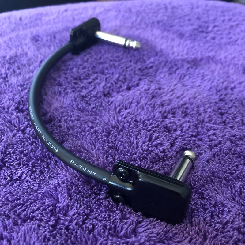 SquarePlug Black SP400 Patch Cable with Mogami W2314 & SP400 | Reverb