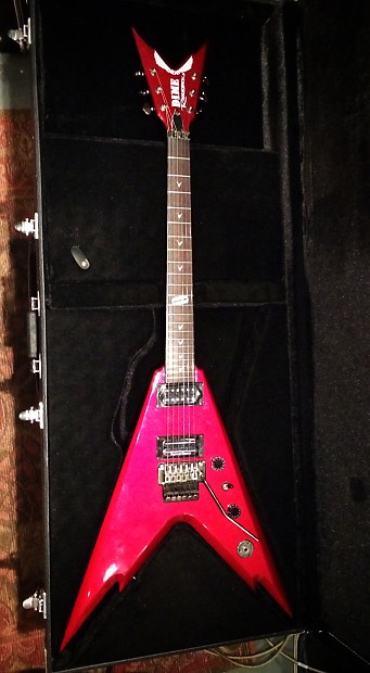 Dean DIME Razorback V Set neck Dimebag Darrell 2009 Wine Red | Reverb