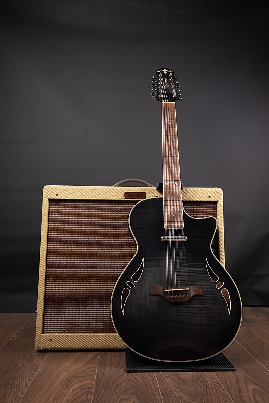 2006 Crafter SA-12 TMBK Slim Archtop 12 String - Trans Black | Reverb