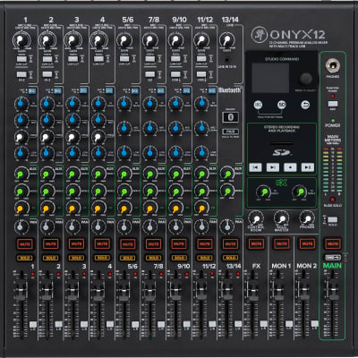 Mackie ONYX12 12-Channel Analog Mixer Multi-Track USB/3-Band | Reverb