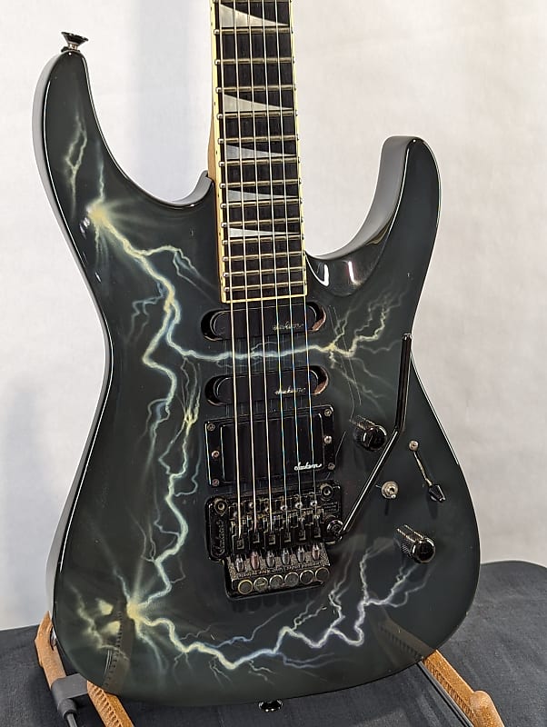 Jackson Fusion Pro USA 1990 HSS Lightning Graphic Electric | Reverb