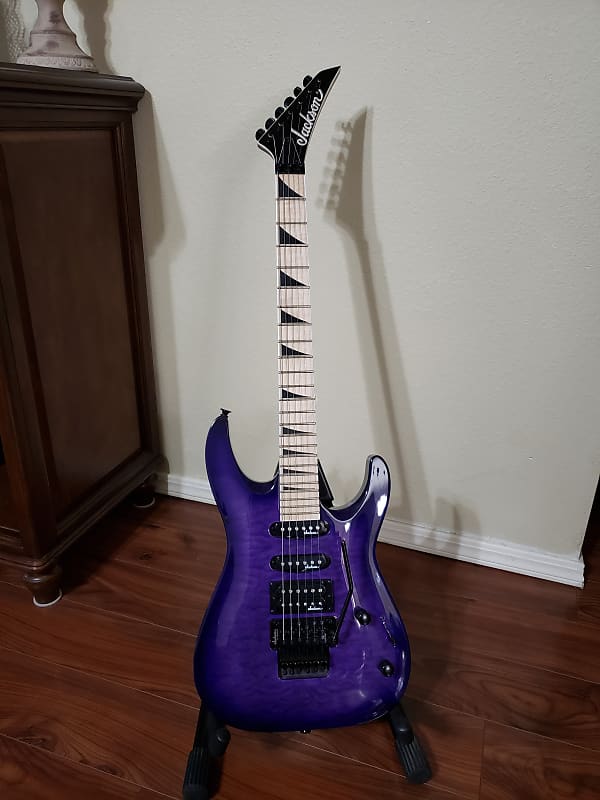 Jackson JS34Q Dinky Transparent Purple | Reverb