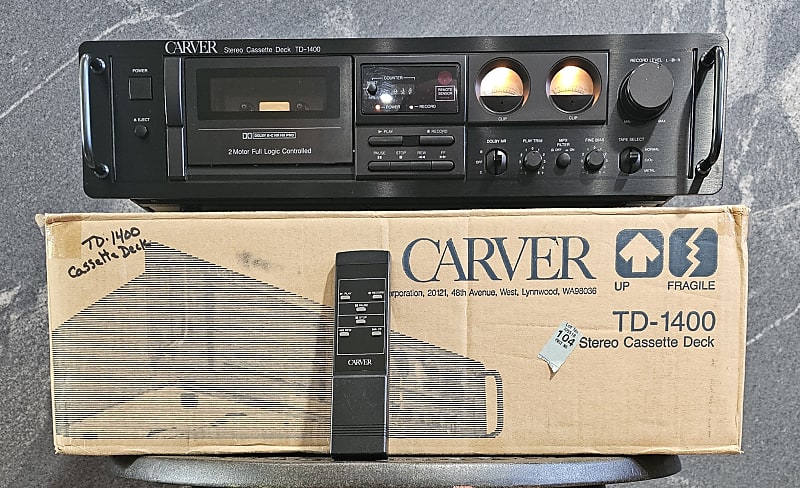 Carver TD-1400 Stereo Cassette Deck - Remote - Original Box - | Reverb