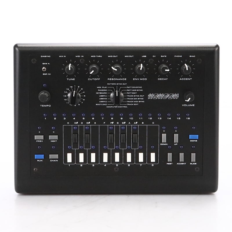 x0xb0x XOXBOX TB 303 Clone Black Analog Bass Synthesizer w/ | Reverb