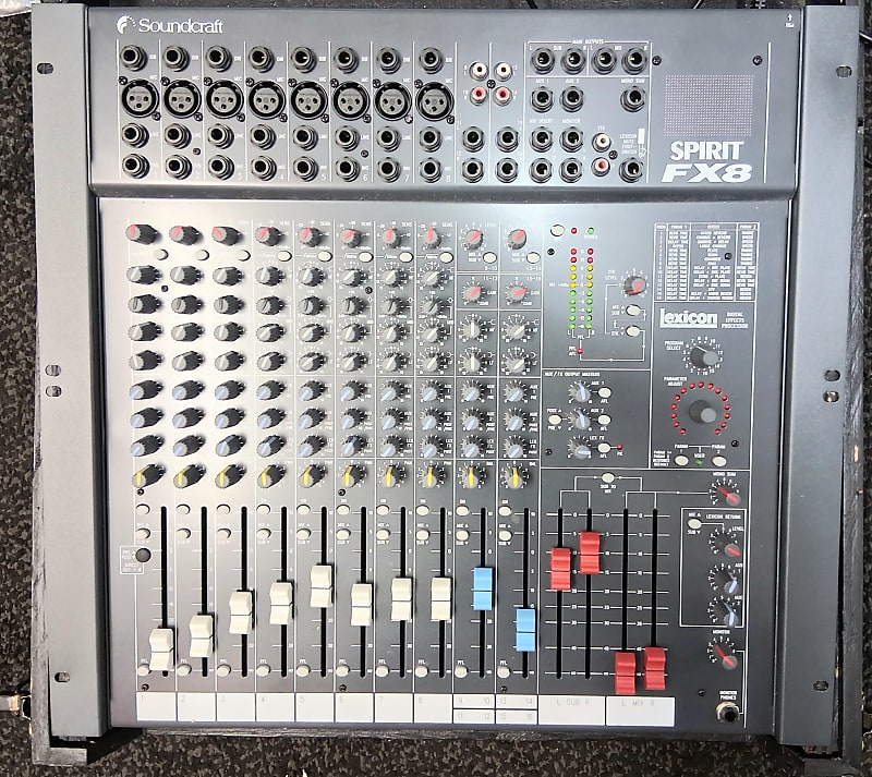 Soundcraft Spirit FX8 mixer w/ Lexicon effects & Rack ears w | Reverb