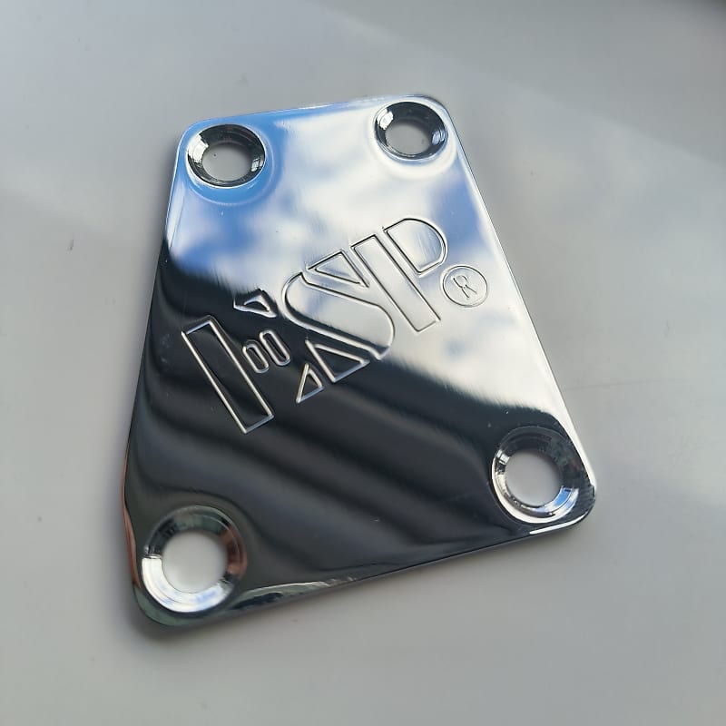 ESP Neck plate - Silver | Reverb