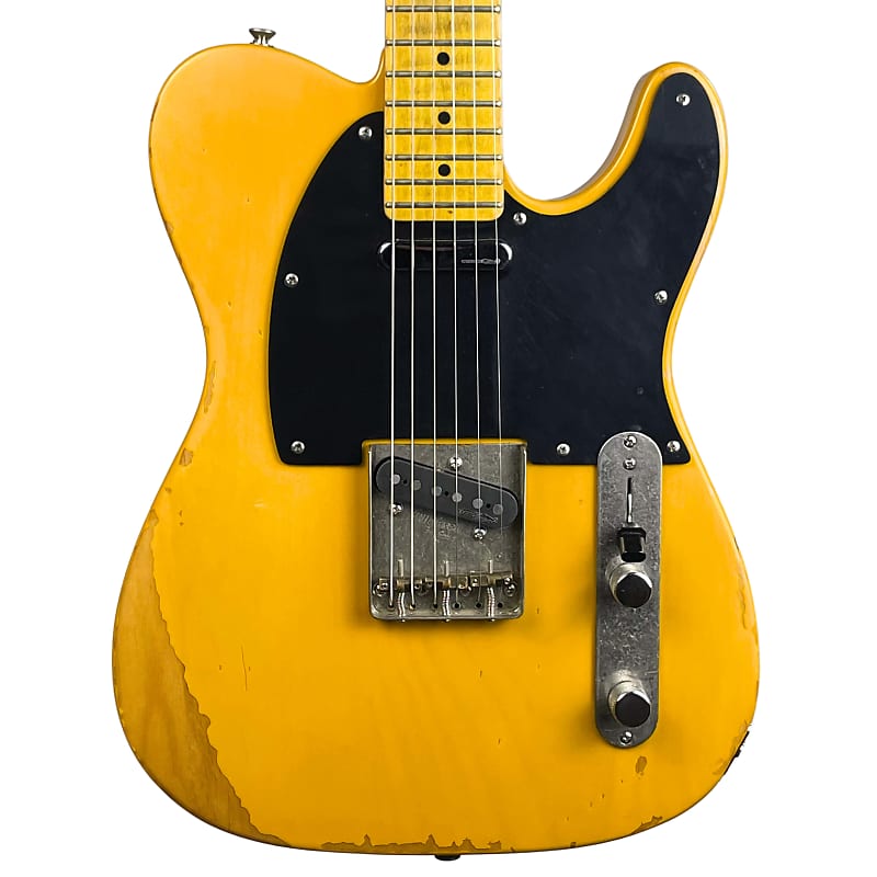 Vintage Icon Series V52 Telecaster Distressed Butterscotch | Reverb