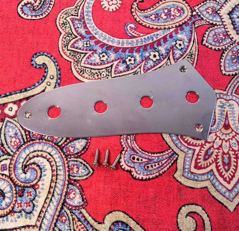 VINTAGE 1966 FENDER JAZZ BASS CONTROL PLATE w/ SCREWS | Reverb