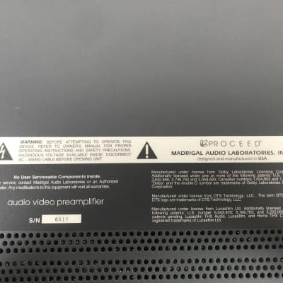 Proceed Audio Video Preamplifier Pre Amplifier | Reverb