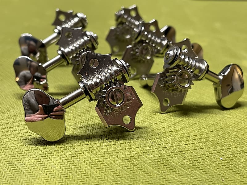 Gotoh SE700-06M Open Gear Tuning Keys L3+R3 - Nickel Tuners | Reverb